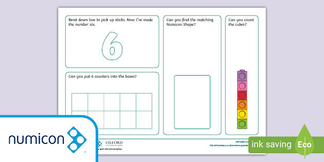 All About Number 6 Activity Mat Numicon Shapes Number 6 Game